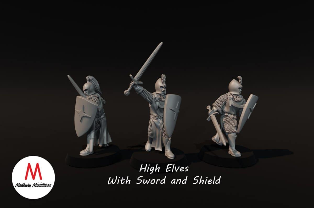 LOTR - High Elves with Sword and Shield - Day of Battle Games POD