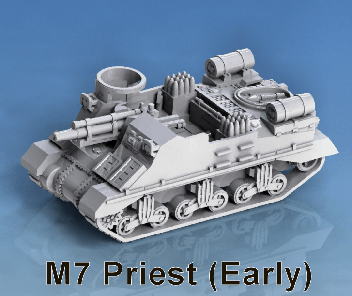 US - M7 Priests - variations (3) - Day of Battle Games POD