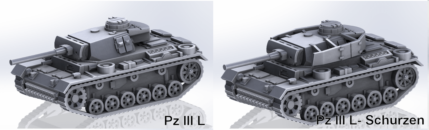 German -Pz III L - Medium Tank (3) - Day of Battle Games POD