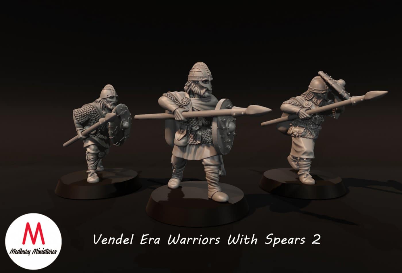 Dark Ages - Vendel Era Warriors With Spears #2 - Day of Battle Games POD