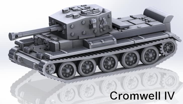 British - Cromwell IV Tank (3) - Day of Battle Games POD